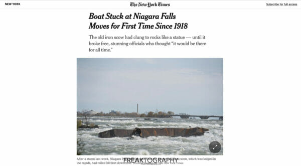 Niagara Falls Old Scow History | Niagara Falls Scow Before and After