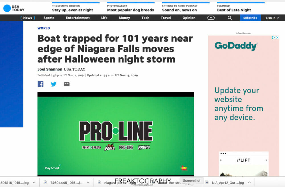 Niagara Falls Old Scow History | Niagara Falls Scow Before and After