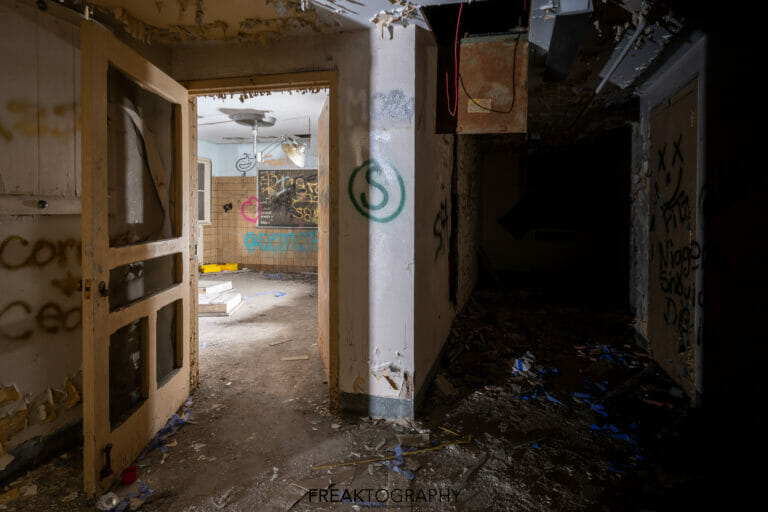 Terrence Tower at Abandoned Rochester Psychiatric Hospital